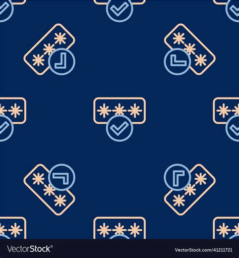 Line Password Protection And Safety Access Icon Vector Image