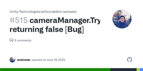 Cameramanagertrygetintrinsics Returning False Bug · Issue 515 · Unity Technologies