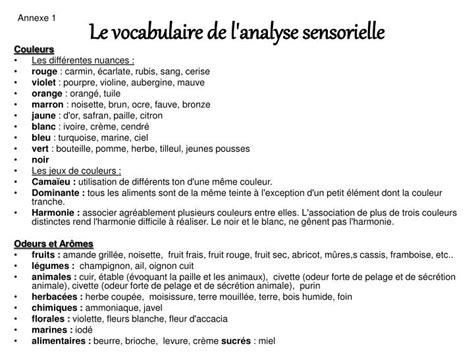 Ppt Lâ Analyse Sensorielle Powerpoint Presentation Id477470