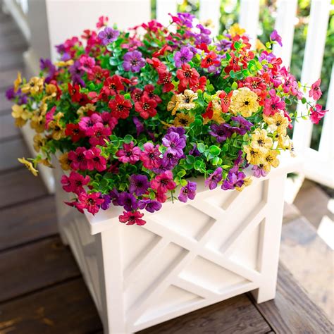 Artificial Fake Plants Flowers For Outdoor Outside Spring