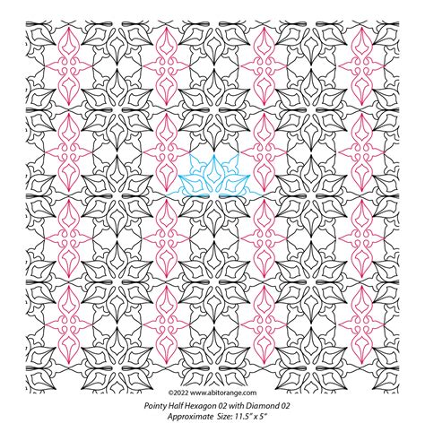 Pointy Hexagons Set Hexagonal Blocks E2e And P2ps Digital Quilting