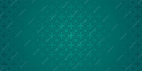 Premium Vector Vector Flat Arabic Pattern Background Green Color
