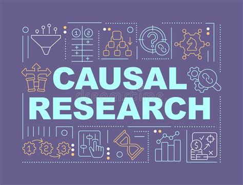 Causal Research Word Concepts Blue Banner Stock Vector Illustration Of Linear Typography