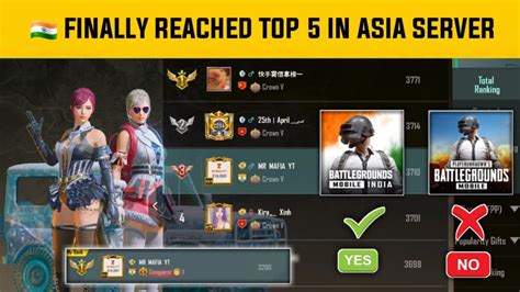 🇮🇳 Finally Reached Top 5 In Asia Server🔥 Solo Conqueror Solo Rank