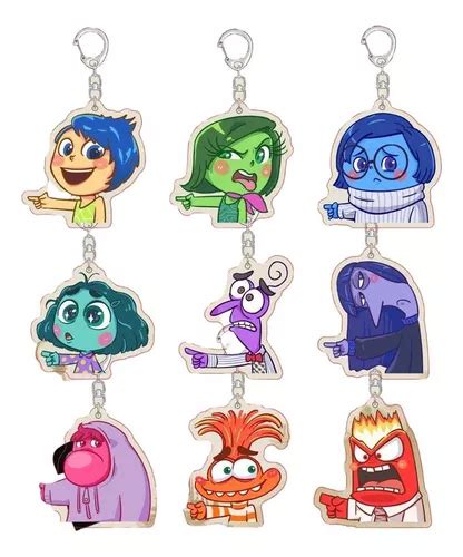 Chaveiro Acrílico 9 Peças Inside Out 2 Joy Pulso Parcelamento Sem Juros