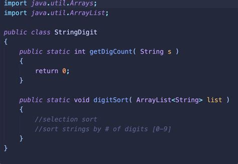 solved ap computer science a sort strings by number of