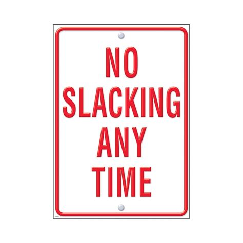 Trend Enterprises No Slacking Poster School And Office Annex