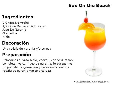 Como Preparar Un Sex On The Beach Trago Y Coctel Preparacion De Tragos Tragos Dulces Tragos