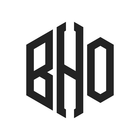 Premium Vector Bho Logo Design Initial Letter Bho Monogram Logo Using Hexagon Shape