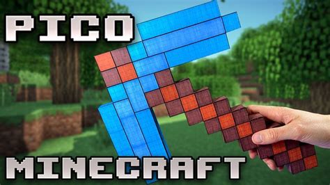 Como Hacer El PICO De MINECRAFT Real Casero Pico De Papel Minecraft Papercraft Videos De