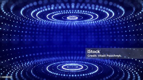 미래 지향적인 파란색 원형 입자 흐름 네트워크 연결의 구조 데이터 압축 기술 빅 데이터 시각화 3d 렌더링 원형에 대한 스톡 사진 및 기타 이미지 Istock