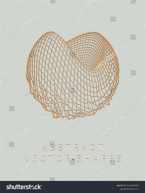 Geometric Shape Design Wireframe Illustration Molecular Stock Vector Royalty Free 2137695081