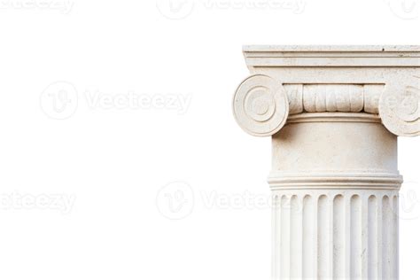 Classical Ionic Column Architectural Element Historical Style Cut