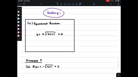 TO Functions Part Domain And Range Squareroot Function YouTube