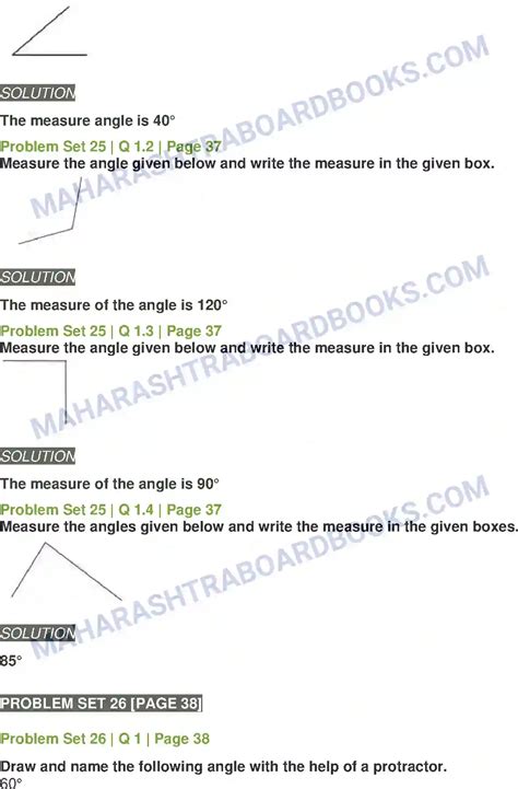 Msbshse Solution For Class 5 Mathematics Angles
