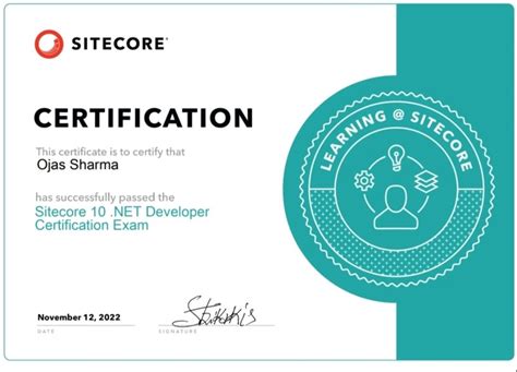 Certification Sitecore Developer Learning Sitecoredeveloper Ojas