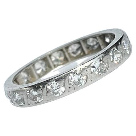 Vintage Diamond And Platinum Full Eternity Ring For Sale At 1stdibs