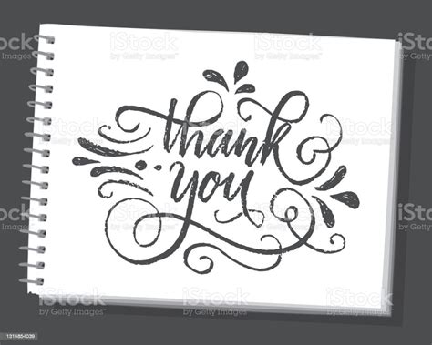 흰색 배경에 손 글자를 주셔서 감사합니다 벡터 인쇄 그림 0명에 대한 스톡 벡터 아트 및 기타 이미지 0명 감사합니다 개념 Istock