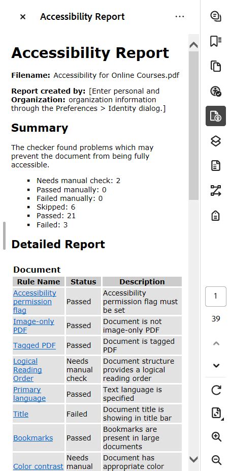 Verify Pdfs Accessibility Adobe Acrobat Using The ‘prepare For Accessibility Tool In Adobe