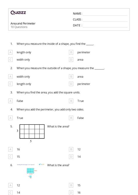 50 Area Worksheets For 2nd Grade On Quizizz Free And Printable