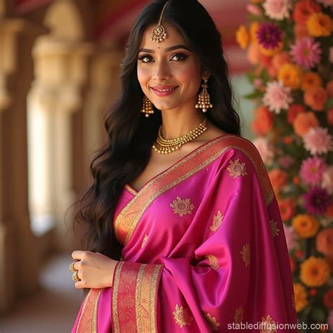 South Indian Model In Traditional Saree Stable Diffusion Online