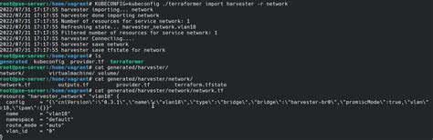 BUG Terraformer Imported VLAN Always Be Issue Harvester Harvester GitHub