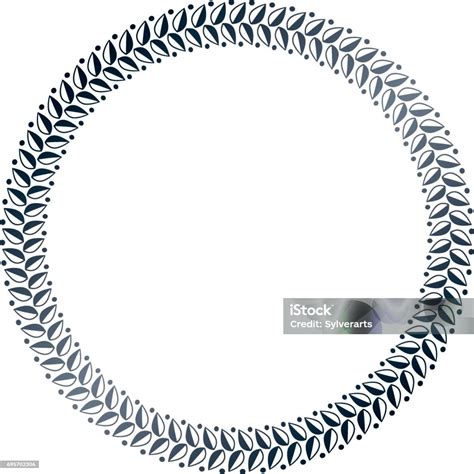 럭셔리 라운드 프레임 빈 복사공간 클래식 전 령 빈 원형 모양 에코 자연 디자인으로 만든 나뭇잎 레트로 스타일 레이블입니다 0명에 대한 스톡 벡터 아트 및 기타 이미지