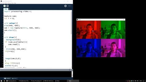Introduction To Webcam Effects With Processing Java Youtube