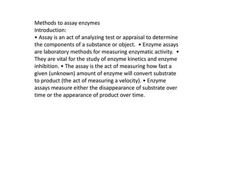 Enzyme Assays Pptx