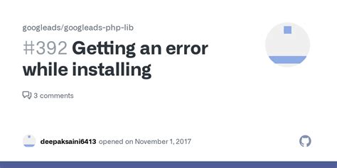Getting An Error While Installing Issue Googleads Googleads Php Lib GitHub