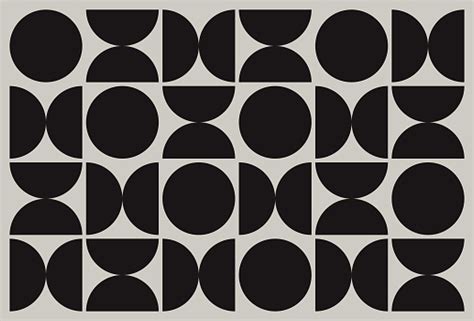 지오메트리 추상적 모양 바우하우스 디자인 최소한의 기하학적 흑백 포스터 플랫 레트로 스타일 벡터 일러스트레이션 바우하우스에 대한