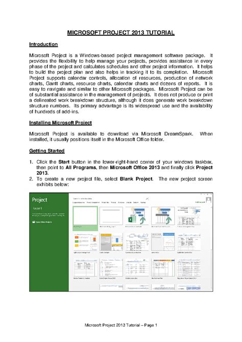 Ms Project Tutorial 2013 Microsoft Project 2013 Tutorial Introduction Microsoft Project Is A
