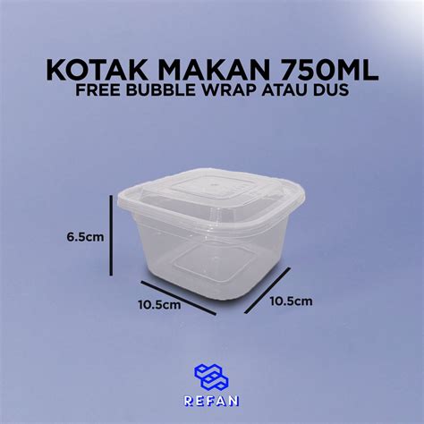 Jual Thinwall Kotak 750ml Kotak Makan Plastik 750 Ml Food Container