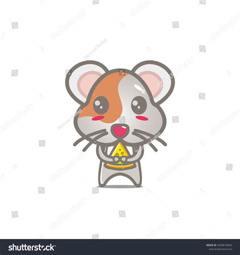 Hamster Cute Cartoon Character Design Vector Stock Vector Royalty Free Shutterstock