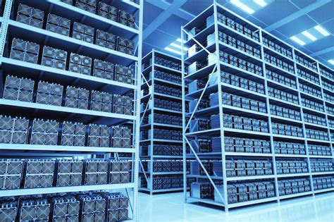 Premium Photo Interior Of A Cryptocurrency Mining Farm With Asic