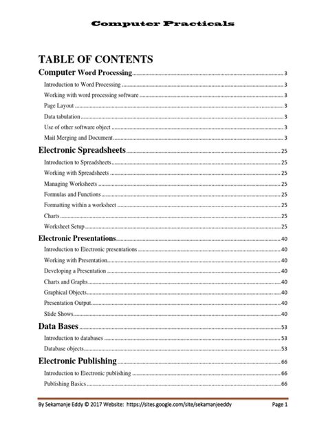 A Level Subsidiary Ict Qb Practicals Pdf Computer Data Storage Word Processor