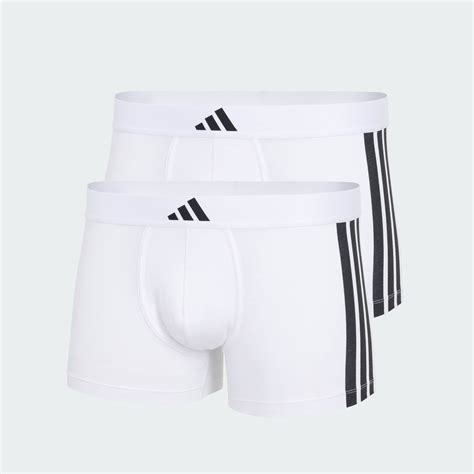 Adidas Active Flex 3 Stripes X 2 Mens Underwear Boxer White