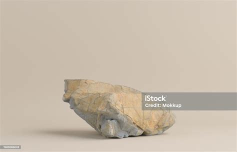 제품 연단 베이지색 돌 연단 베이지색 배경 3d 일러스트레이션 0명에 대한 스톡 사진 및 기타 이미지 0명 갈색 강단 Istock