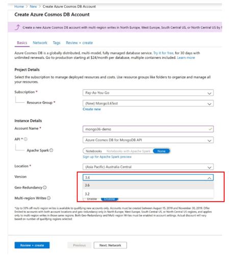 Jquery Azure Cosmos MongoDB API How To Check For Version Stack Overflow