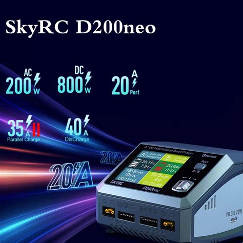 Skyrc D200neo 충전기 Sk 100196 800w Lipo 배터리 밸런스 충전기 Bd350 방전기 Acdc 다기능 스마트 충전기 Aliexpress