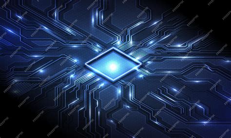Premium Vector Abstract Technology Chip Processor Background Circuit