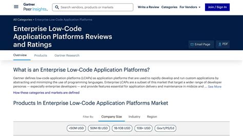 Gartner Low Code Development Platforms Overview