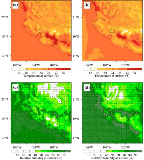 Wrf Arw Outputs For Domain D01 At 2030 Utc On August 7 2012 Left
