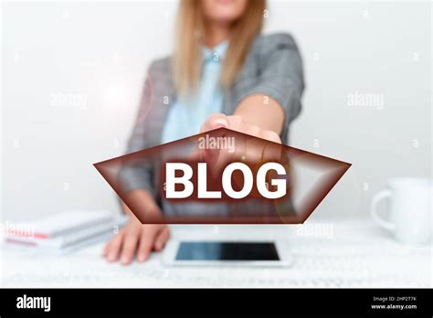 Text Caption Presenting Blog Word For A Regularly Updated Website Web Page Written In