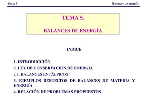 Ppt Tema 5 Balances De EnergÍa Powerpoint Presentation Free