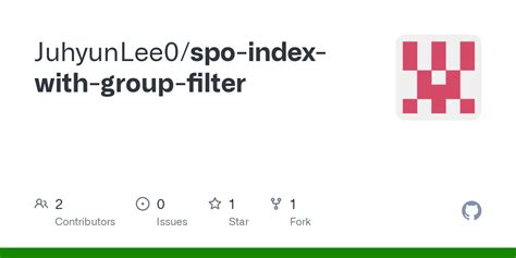 GitHub JuhyunLee Spo Index With Group Filter