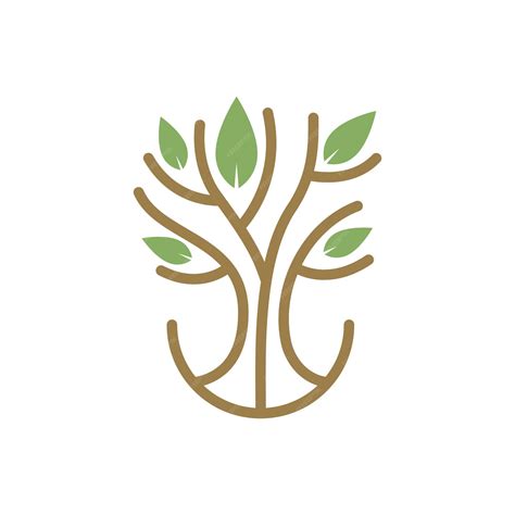 икона логотипа семейного дерева Премиум Ai сгенерированный вектор