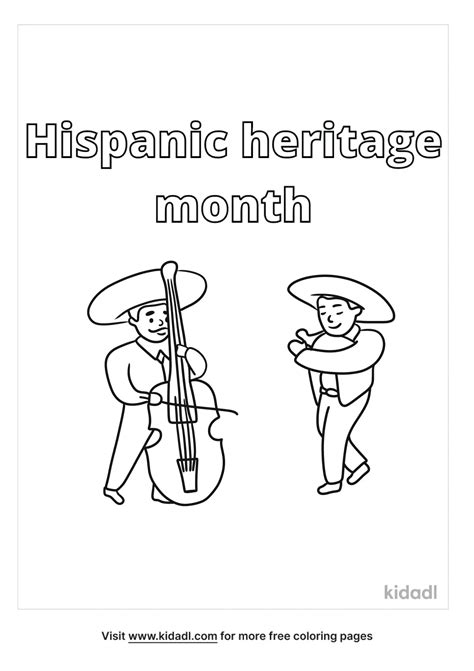 Hispanic Heritage Month Coloring Pages Printable