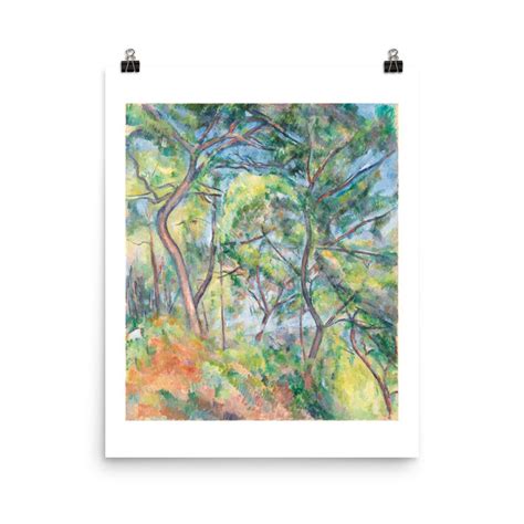 Paul Cézanne Sous Bois Print Art Poster Etsy