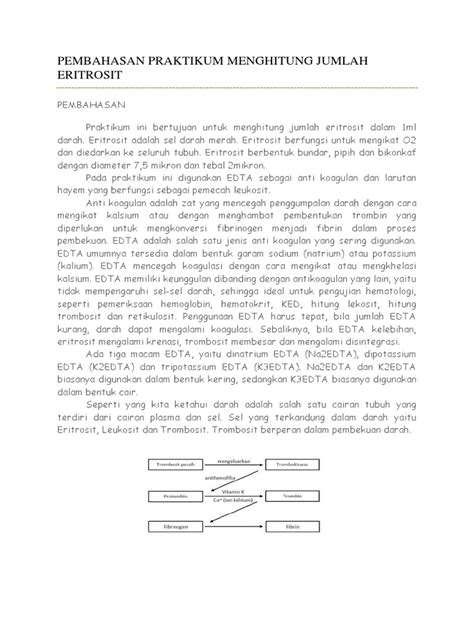 Pembahasan Praktikum Menghitung Jumlah Eritrosit Pdf